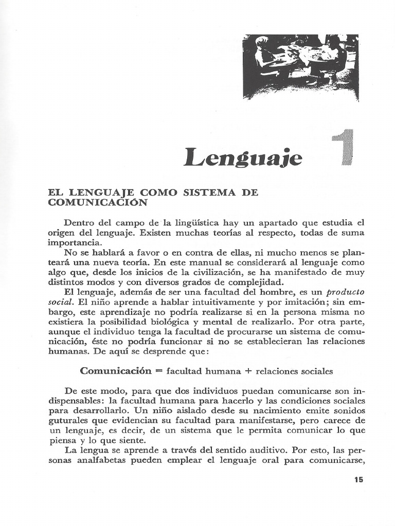3.1.1 El lenguaje como sistema de comunicación | PDF