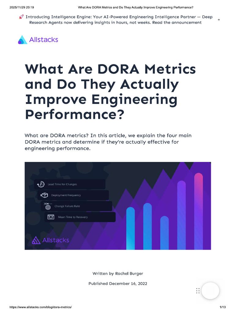 What Are DORA Metrics | PDF