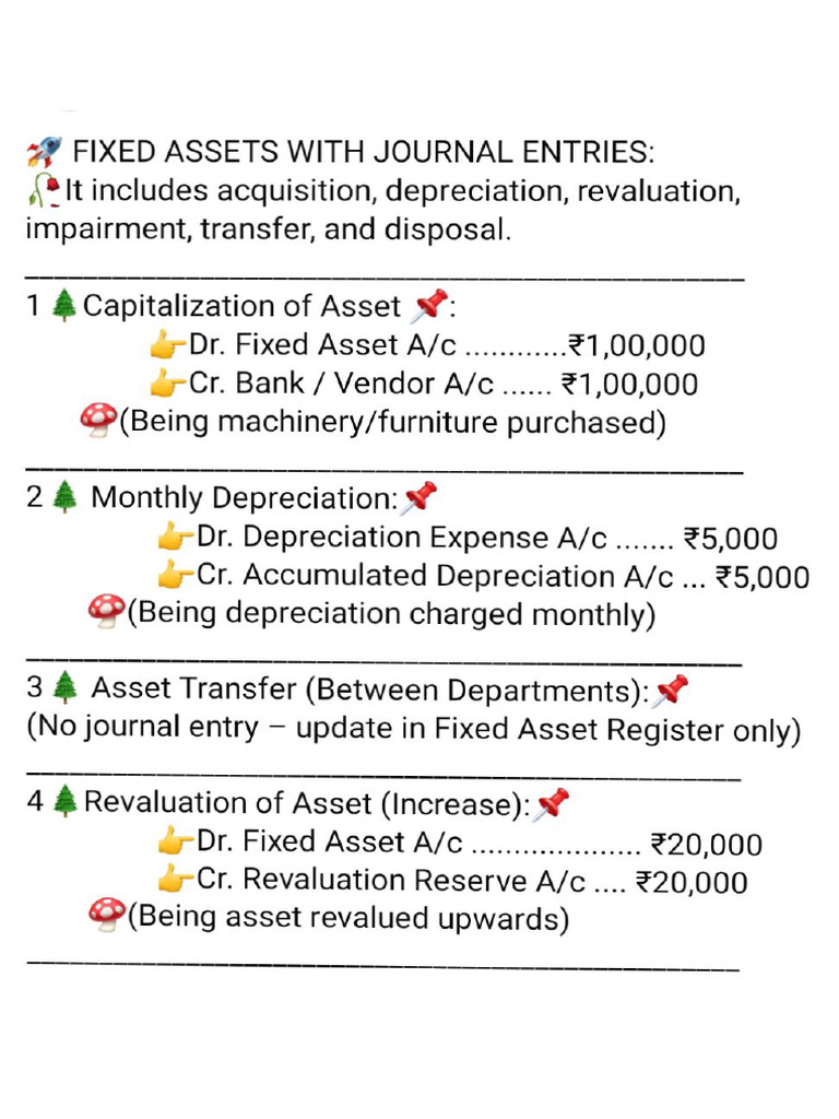 Fixed Assets Journal Entries | PDF