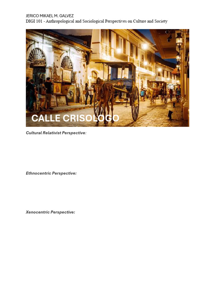 Anthropological and Sociological Perspectives On Culture and Society ...