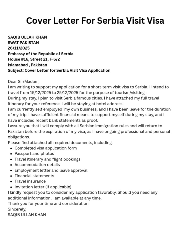 Cover Letter Saqib Ullah Khan | PDF