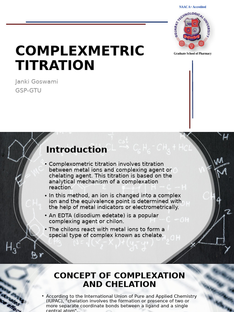 Complexometric Titration | PDF | Chelation | Coordination Complex
