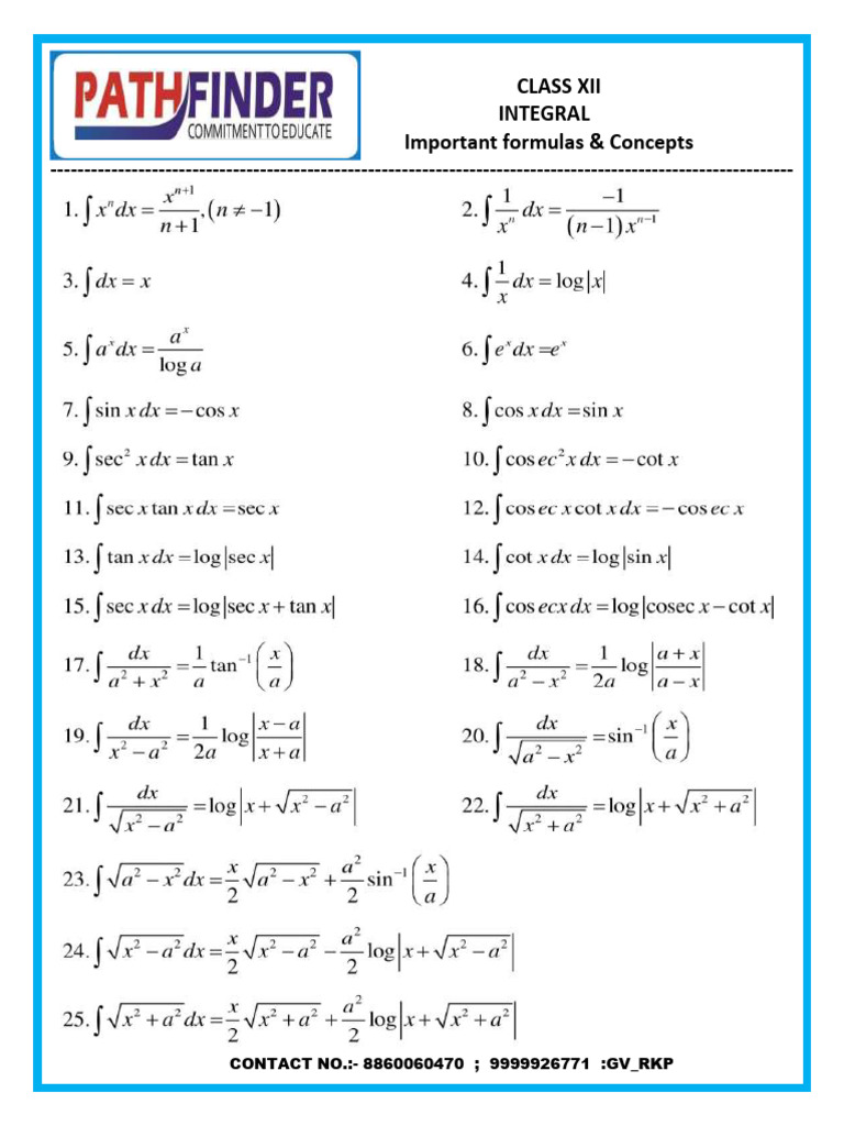 Ingegration Formulas (2) | PDF