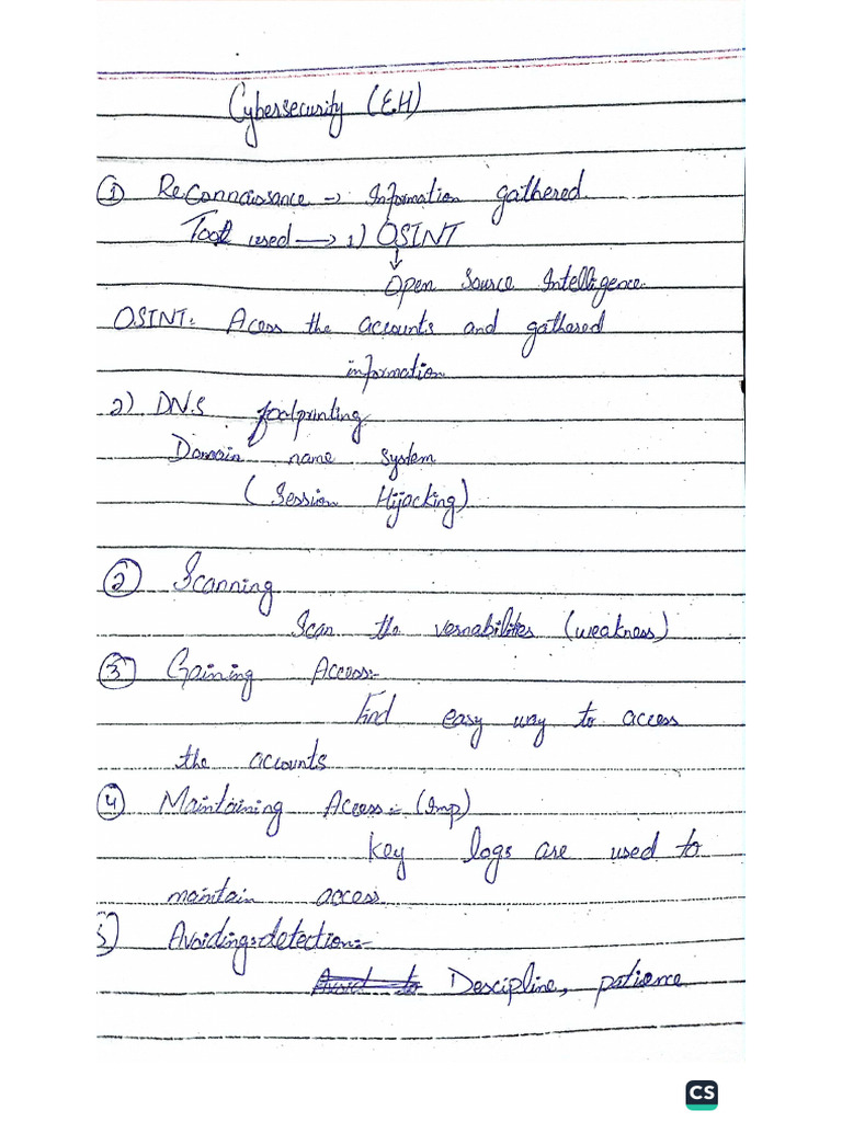 Cyber Security Notes | PDF
