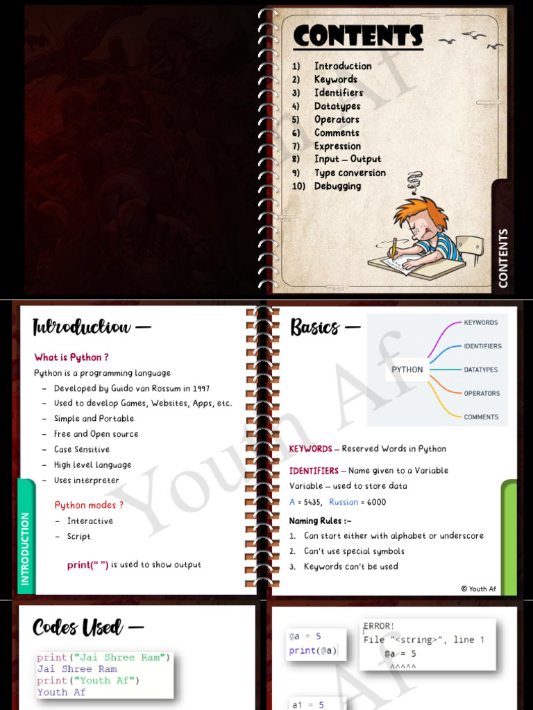 1_python Full Revision | PDF | Data Type | Python (Programming Language)