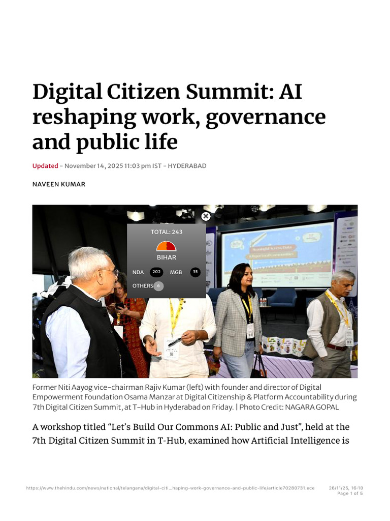 Digital Citizen Summit - AI Reshaping Work, Governance and Public Life ...
