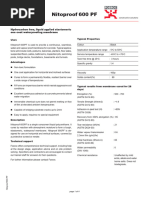 Nitoproof 600 PF Waterproofing Guide | PDF | Concrete | Water