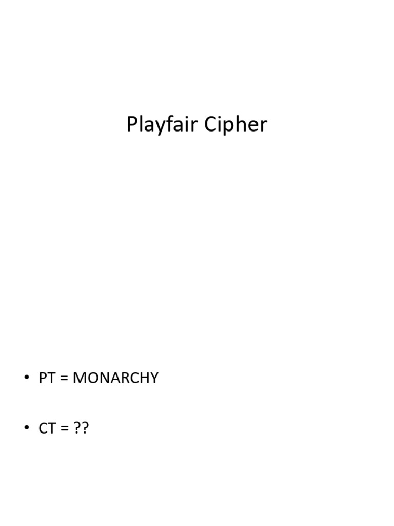 Playfair Cipher | PDF