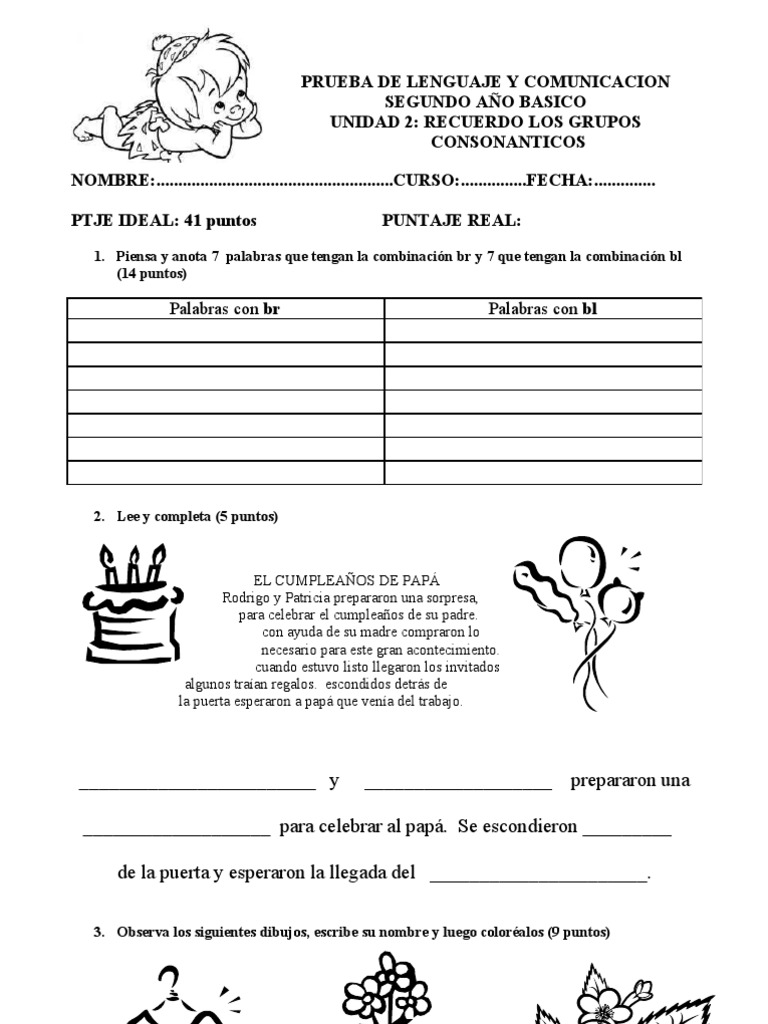 .Prueba Grupos consonanticos