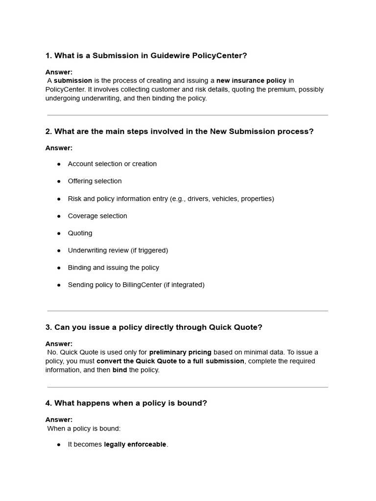 Submissions | PDF | Insurance | Policy