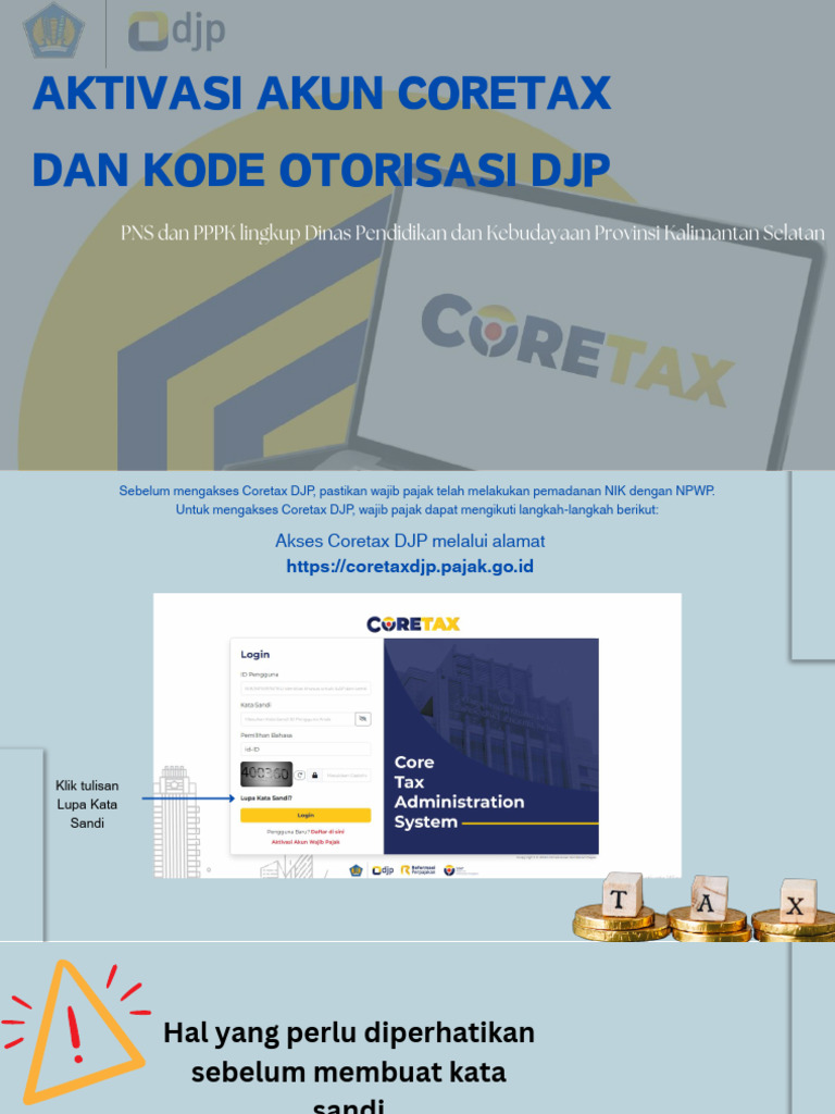Aktivasi Akun Coretax DJP untuk PNS | PDF
