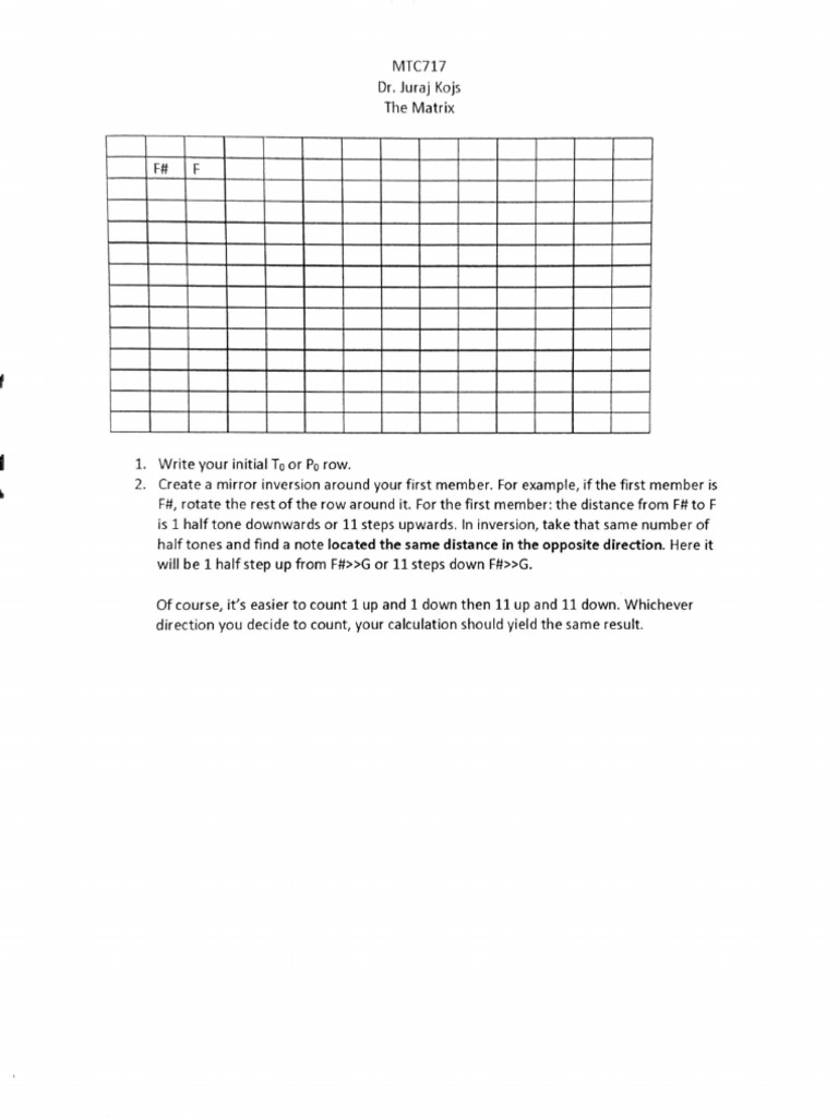 Matrix Serialism | PDF