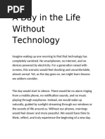 Life Without Technology: A Profound Shift | PDF
