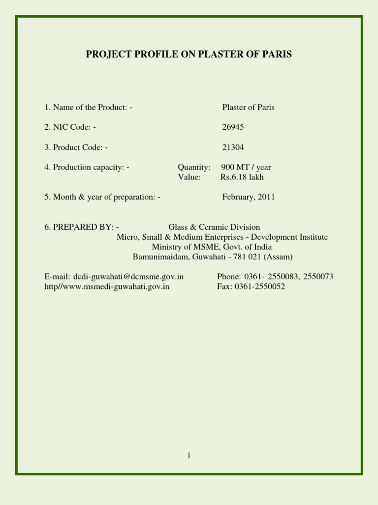 Plaster of Par Is | PDF | Plaster | Materials