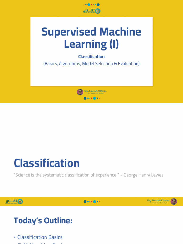 s11c ML Supervised Classification | PDF | Statistical Classification | Support Vector Machine