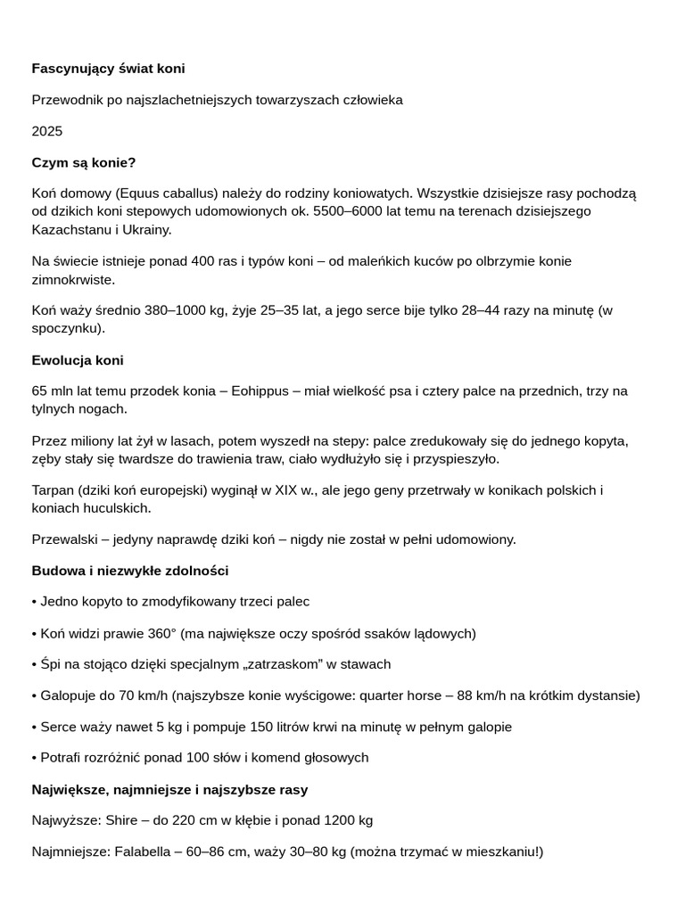 Konie-ich swiat | PDF