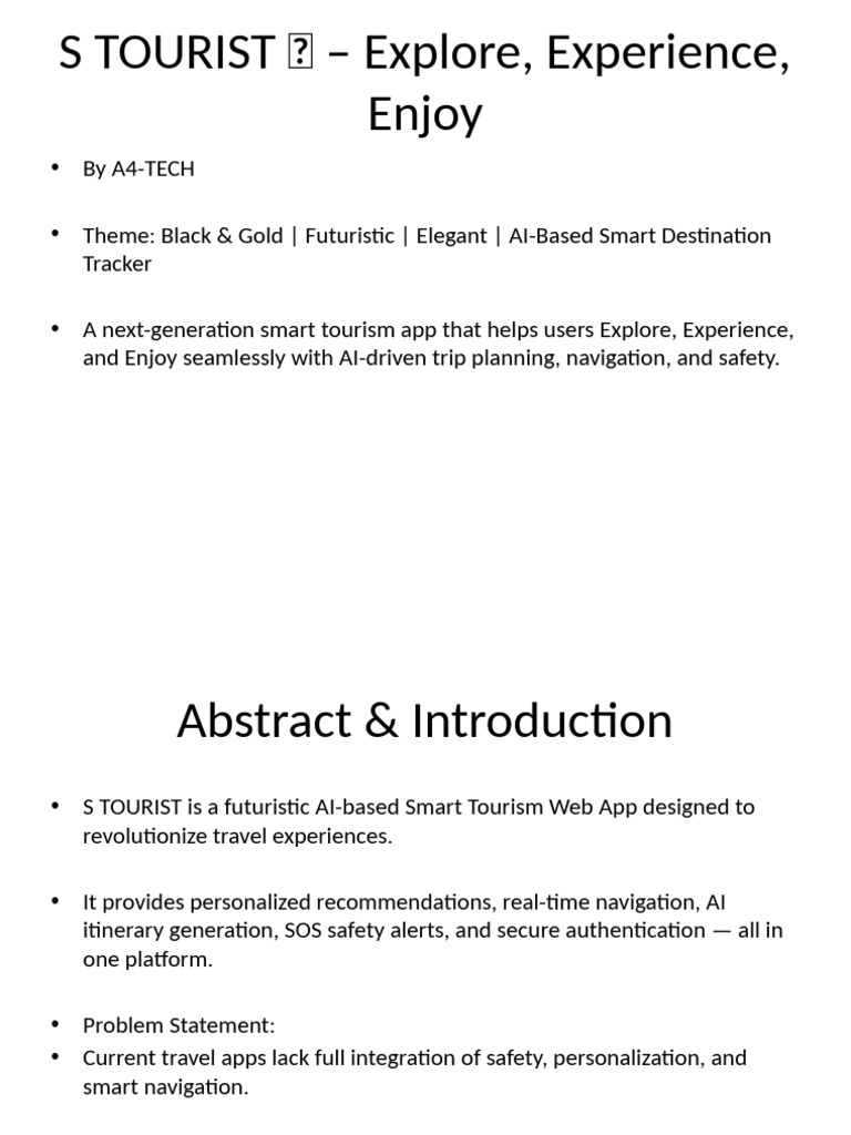 AI-Powered Smart Tourism App | PDF | Artificial Intelligence ...