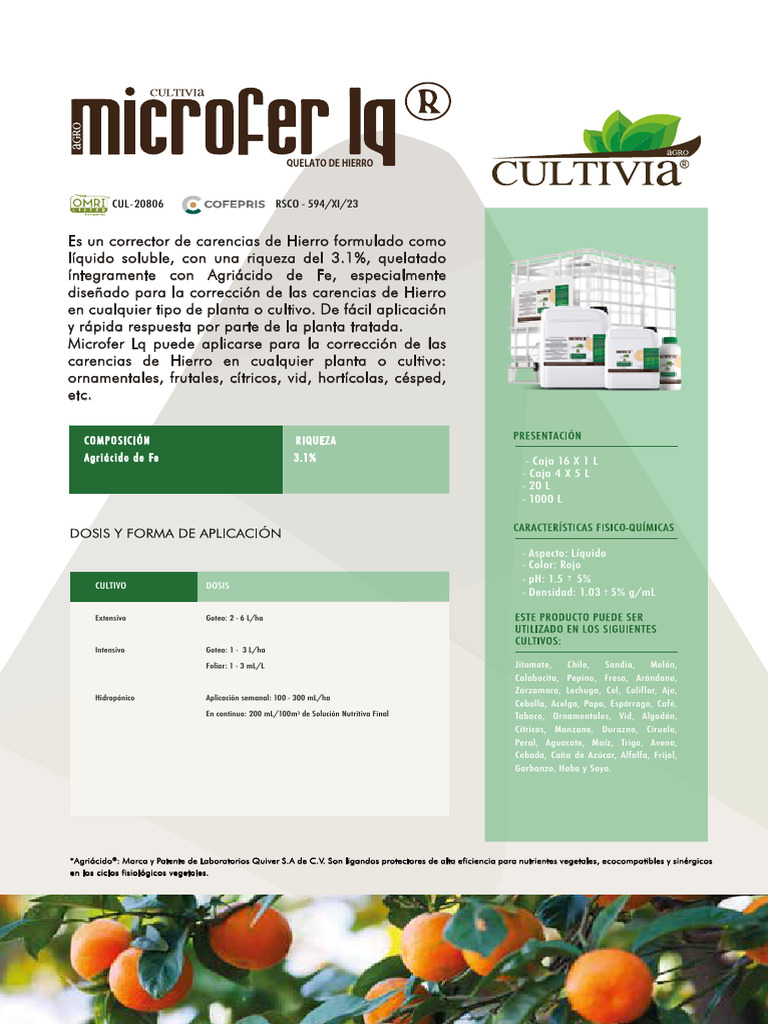 FT - Microfer LQ | PDF | Agricultura | Plantas comestibles