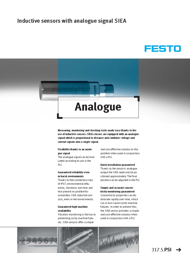Inductive Sensors with Analogue Output | PDF