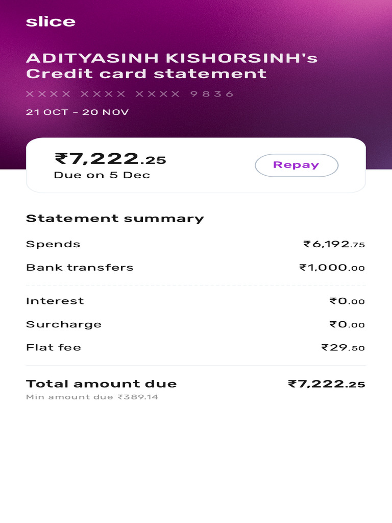 Credit Card Statement Summary | PDF | Credit Card | Fee