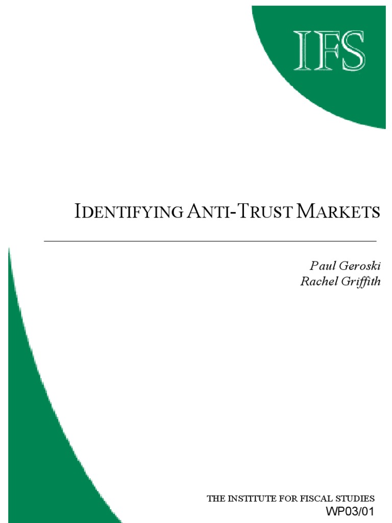 Identifying Anti-Trust Market Geroski Et Griffith | PDF | Competition ...