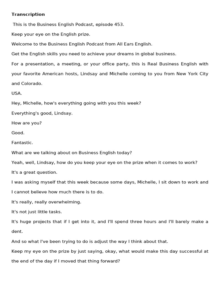 BE 453 Keep Your Eye On The English Prize - en | PDF