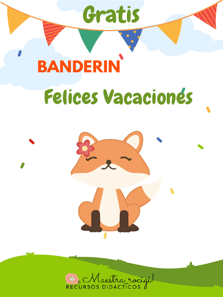 Banderin Felices Vacaciones | PDF