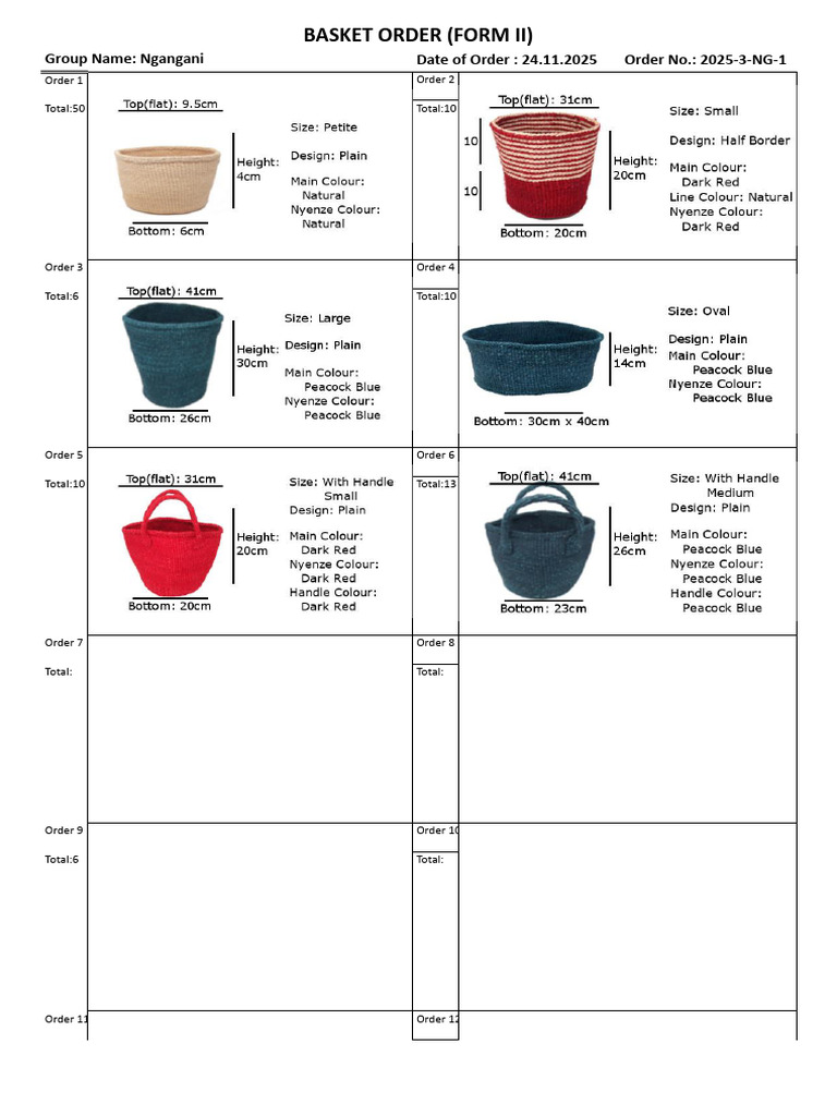 Basket Order Forms (2025) - Order Form (24.11-NG-1) | PDF