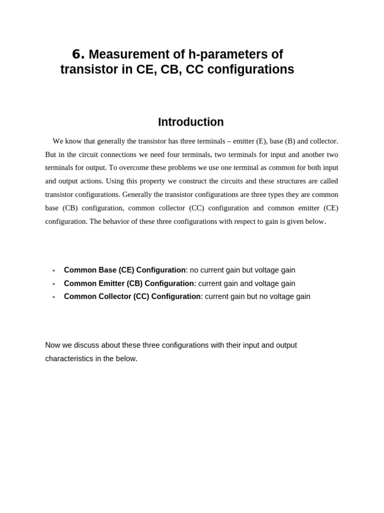 Ce CB CC | PDF | Bipolar Junction Transistor | Amplifier