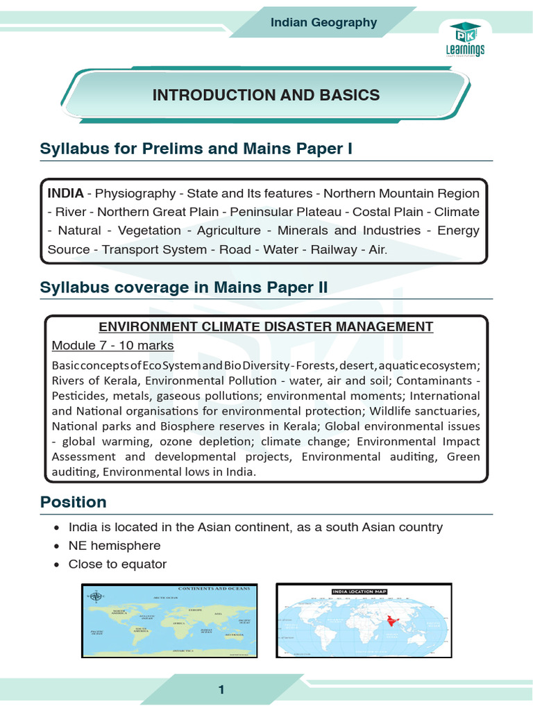ENG C1-Introduction To Indian Geography 70925730 2025 11-18-15 37 | PDF ...