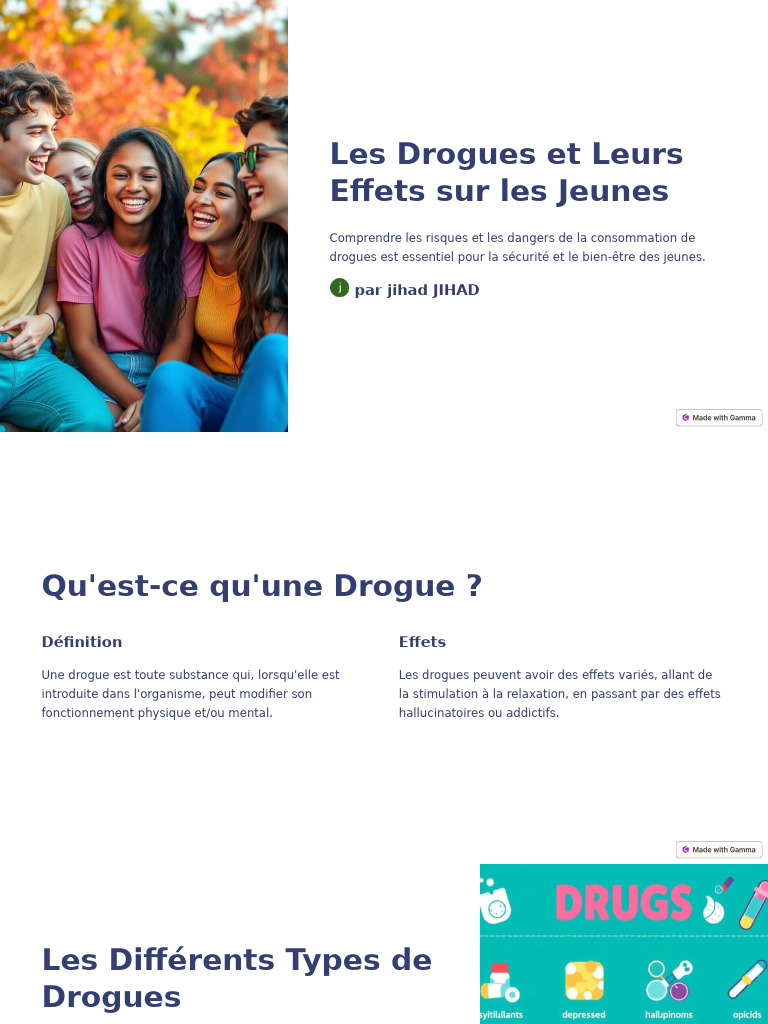 Effets des Drogues sur les Jeunes | PDF | Médicaments | Hallucination