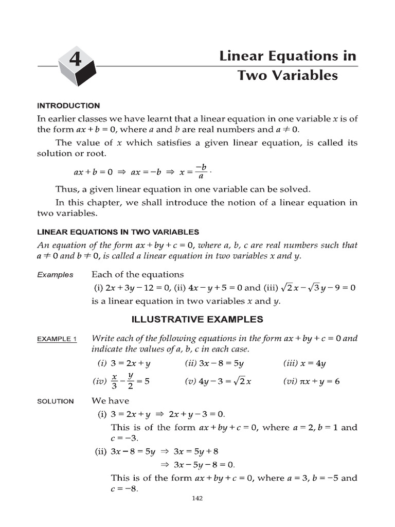 Linear Equation | PDF