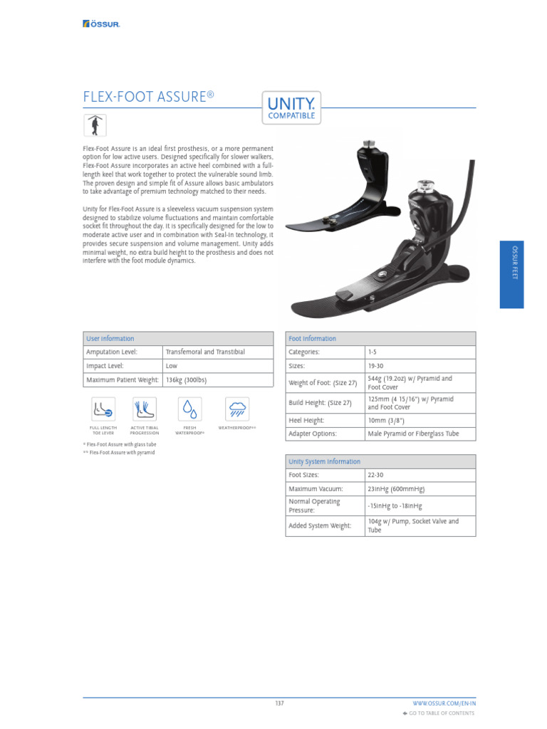 Flex-Foot Assure en in | PDF | Prosthesis | Equipment