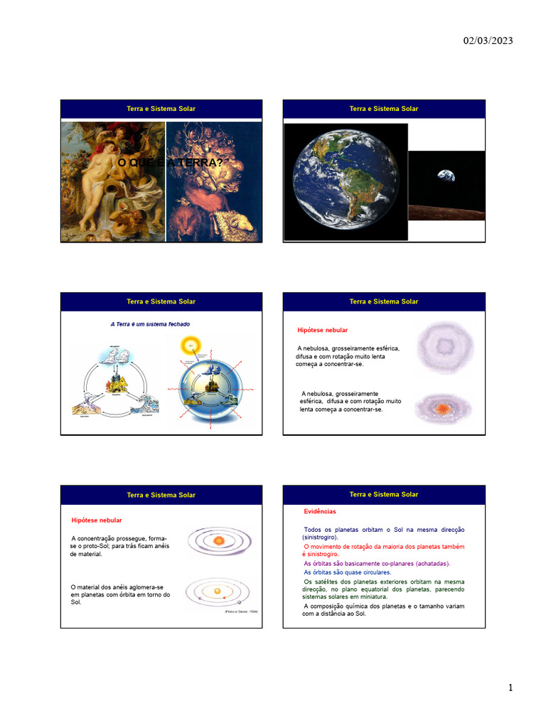 Formação e Evolução da Terra e Sistema Solar | PDF | Terra | Sistema Solar
