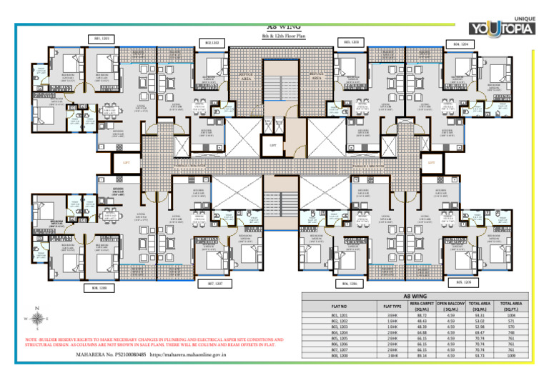 8th & 12th Floor Plan Layouts | PDF