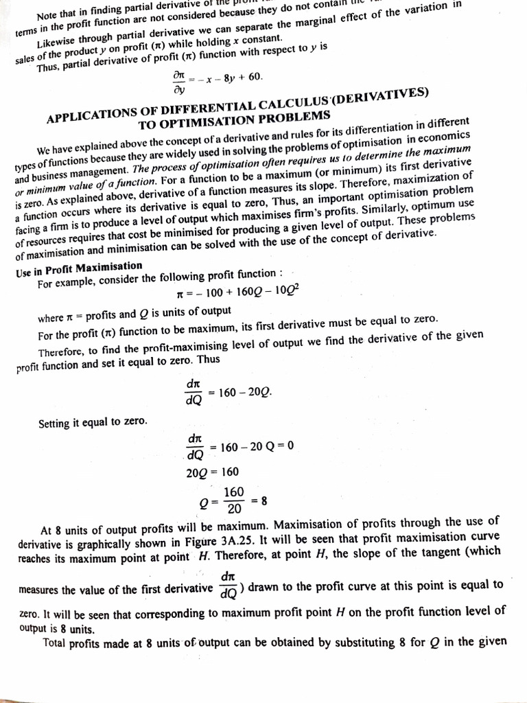 Profit Maximization Using Derivatives | PDF | Derivative | Profit ...