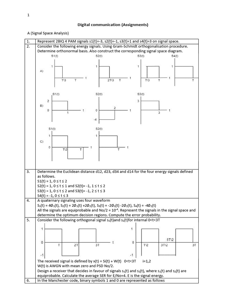 Digital Communication Signal Analysis Tasks | PDF | Telecommunications ...