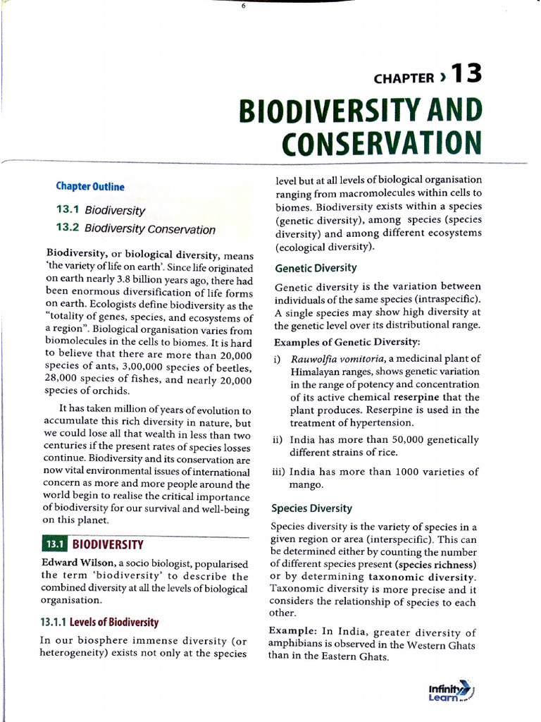 SCMOD 13 - Biodiversity & Conservation | PDF