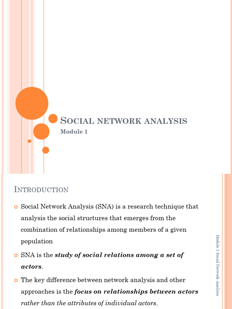Introduction to Social Network Analysis | PDF | Social Network | Vertex ...