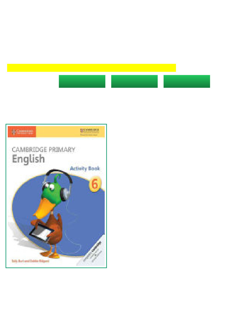 Cambridge Primary English Activity Book 6 1st Edition Sally Burt | PDF ...