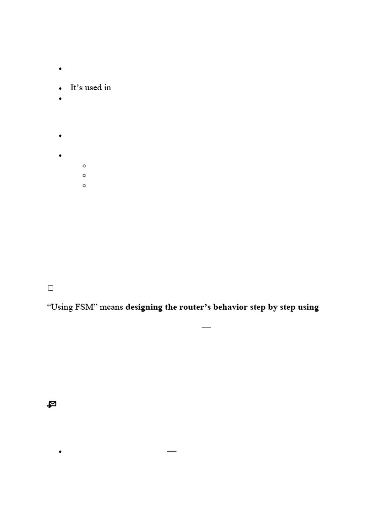 Packet Router and FSM Explained | PDF | Router (Computing) | Computer ...