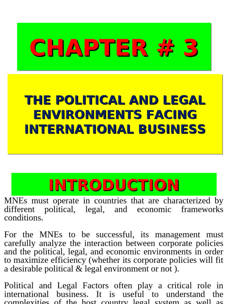 Political and Legal Factors in Global Business | PDF | Democracy ...