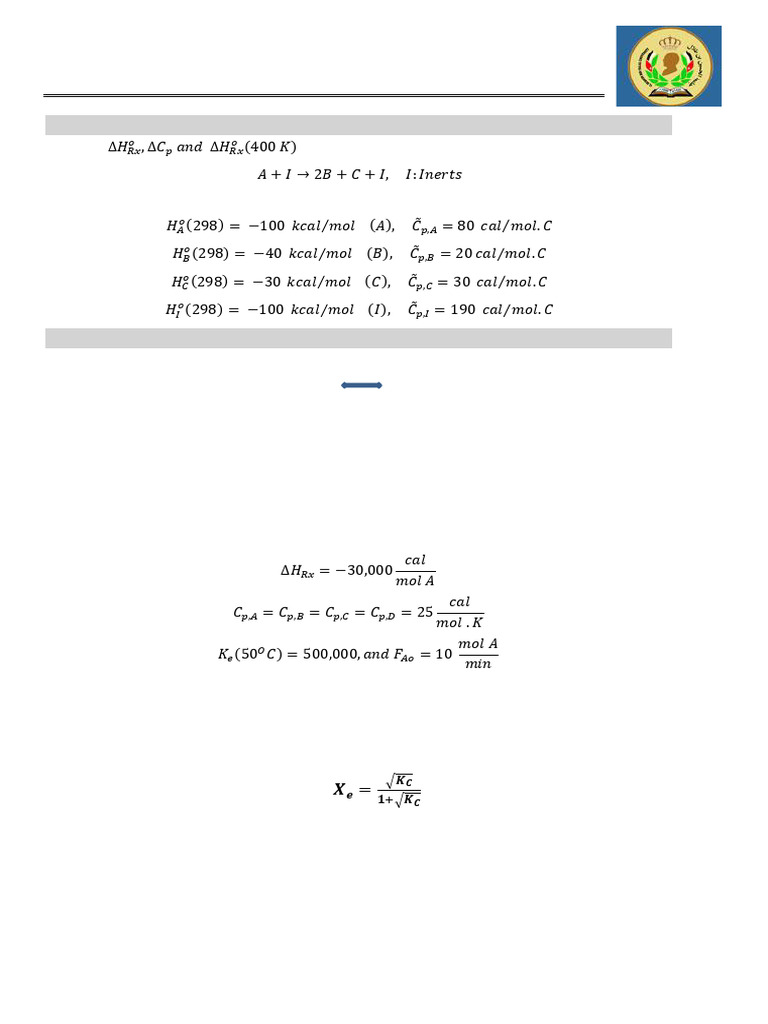 Reaction-II-Final-Exam Sem 2 2020 2021 | PDF | Chemical Equilibrium ...