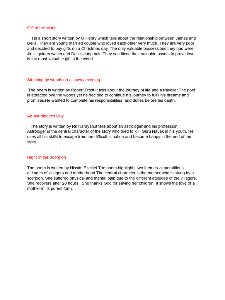 Short Notes | PDF