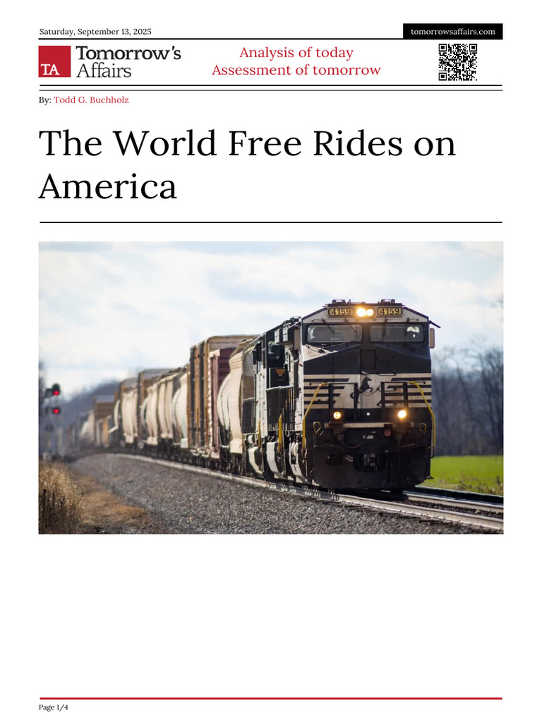 The World Free Rides On America | PDF | Research And Development ...
