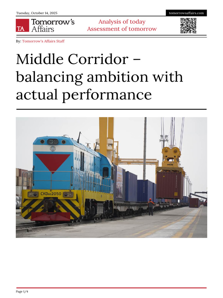 Middle Corridor: Trade Route Analysis | PDF | Rail Transport | Economies