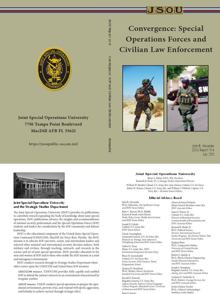 SOF and Civilian Law Enforcement Convergence | PDF | United States ...