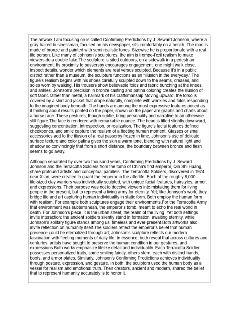 Short Paper For AP Art History | PDF | Sculpture | The Arts