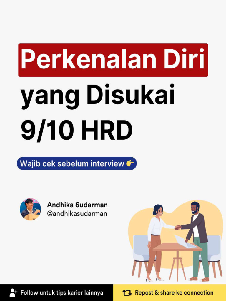 Cara Perkenalan Diri Saat Interview | PDF