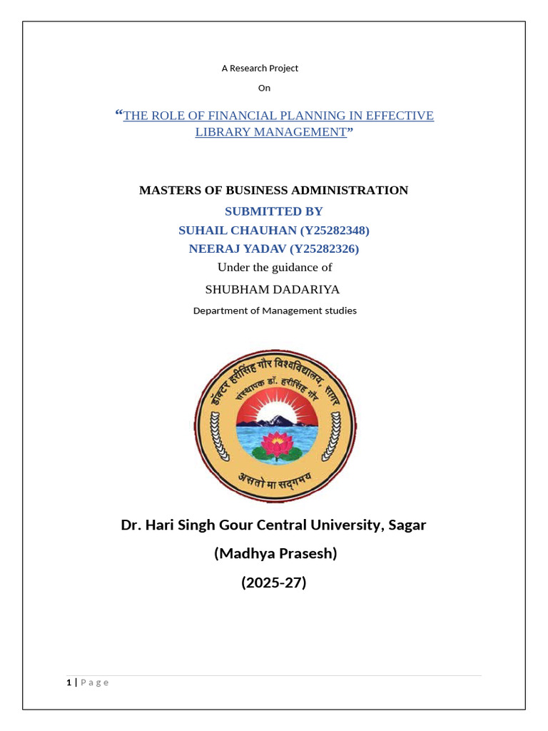 A Research Paper MBA SN | PDF | Qualitative Research | Budget